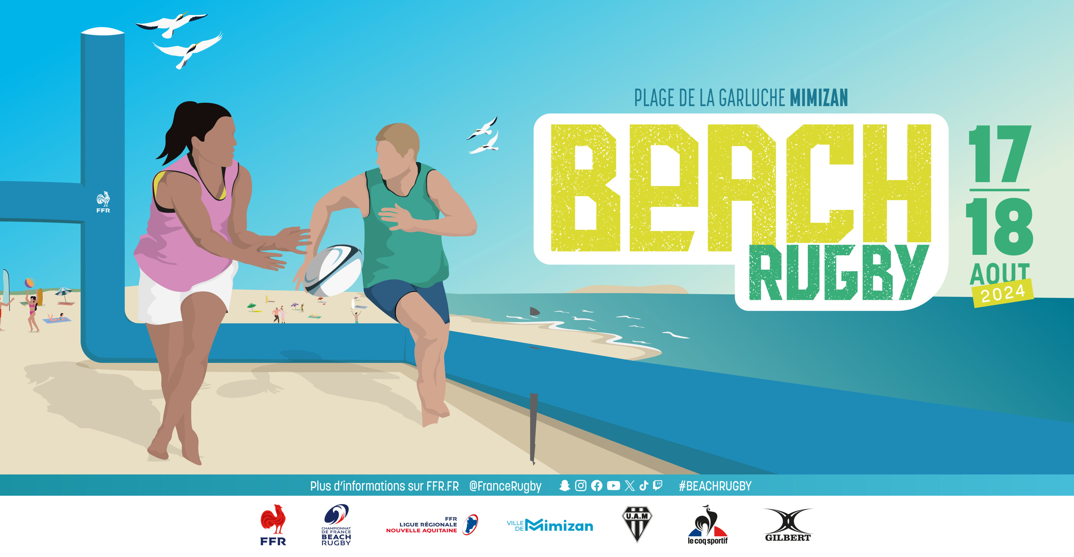 Beach Rugby : Les Finales Nationales 2024 à Mimizan